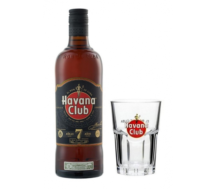 RON 7 AÑOS HAVANA CLUB 70 CL+1 VASO GRATIS