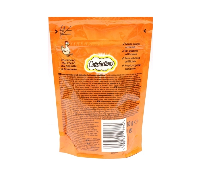 COMIDA GATOS TODA LA VARIEDAD CATISFACTION 60 GRS.