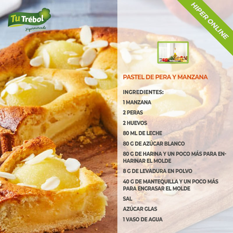 Pastel de pera y manzana - Tu Trébol